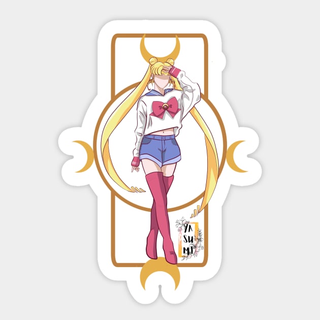 Moon Pose - Pose - Sticker | TeePublic